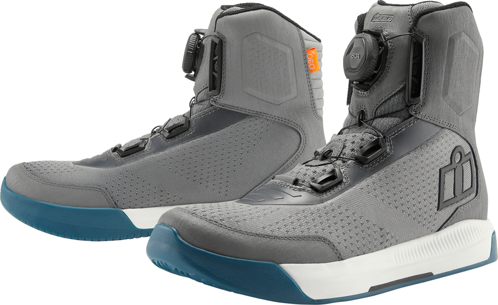ICON Overlord™ Vented CE Boots - Gray - Size 10.5 3403-1274 – Howling Moto