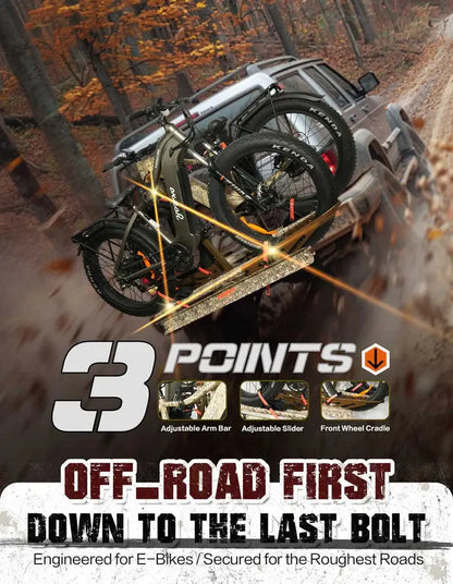 Camo 2-Bike Hitch E-bike Rack with Ramp | Howling Moto