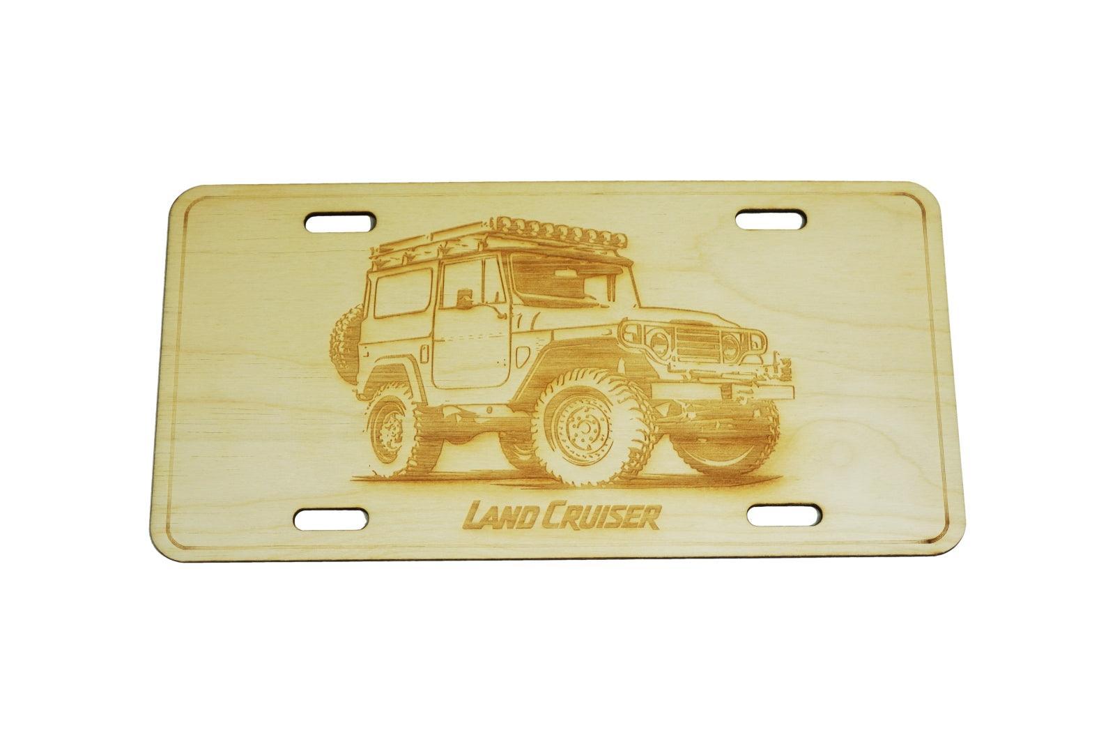 ZSPEC Early Toyota Landcruiser 4x4 License Plate, Birch, Ornamental ...