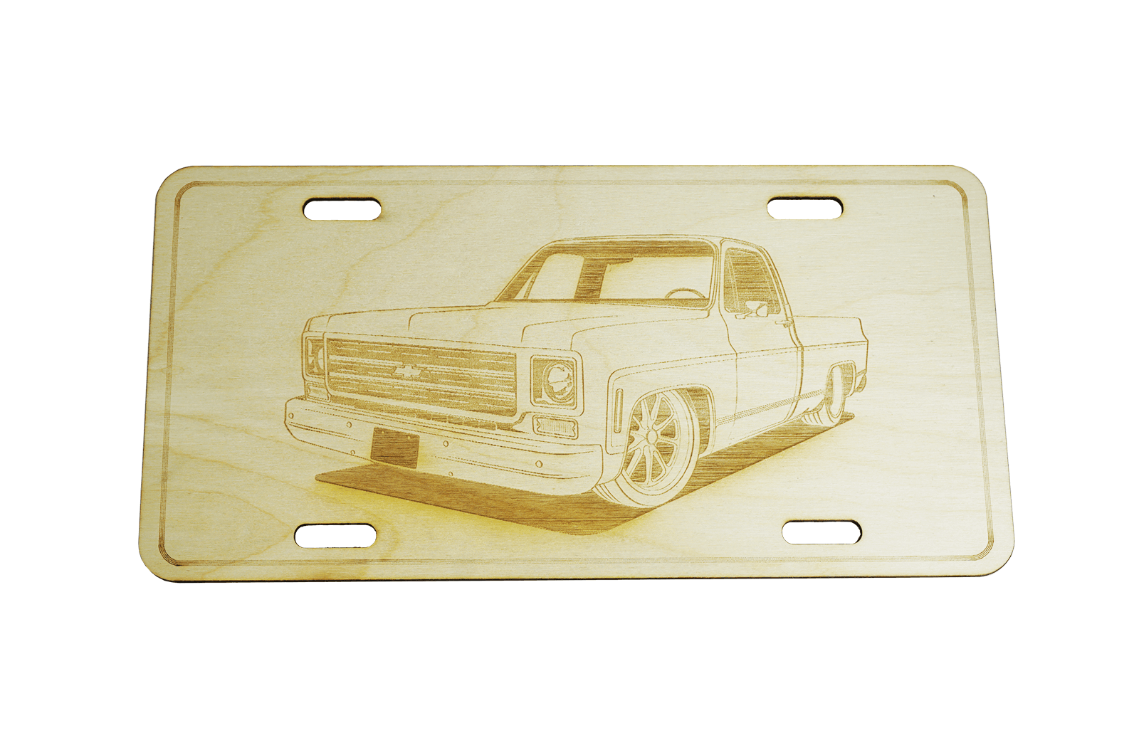 ZSPEC Chevy C10 Pickup Truck License Plate, Birch, Ornament for Office ...