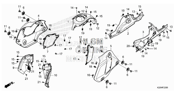 Honda Grom OEM Shroud Hardware Parts 2022+ | Howling Moto